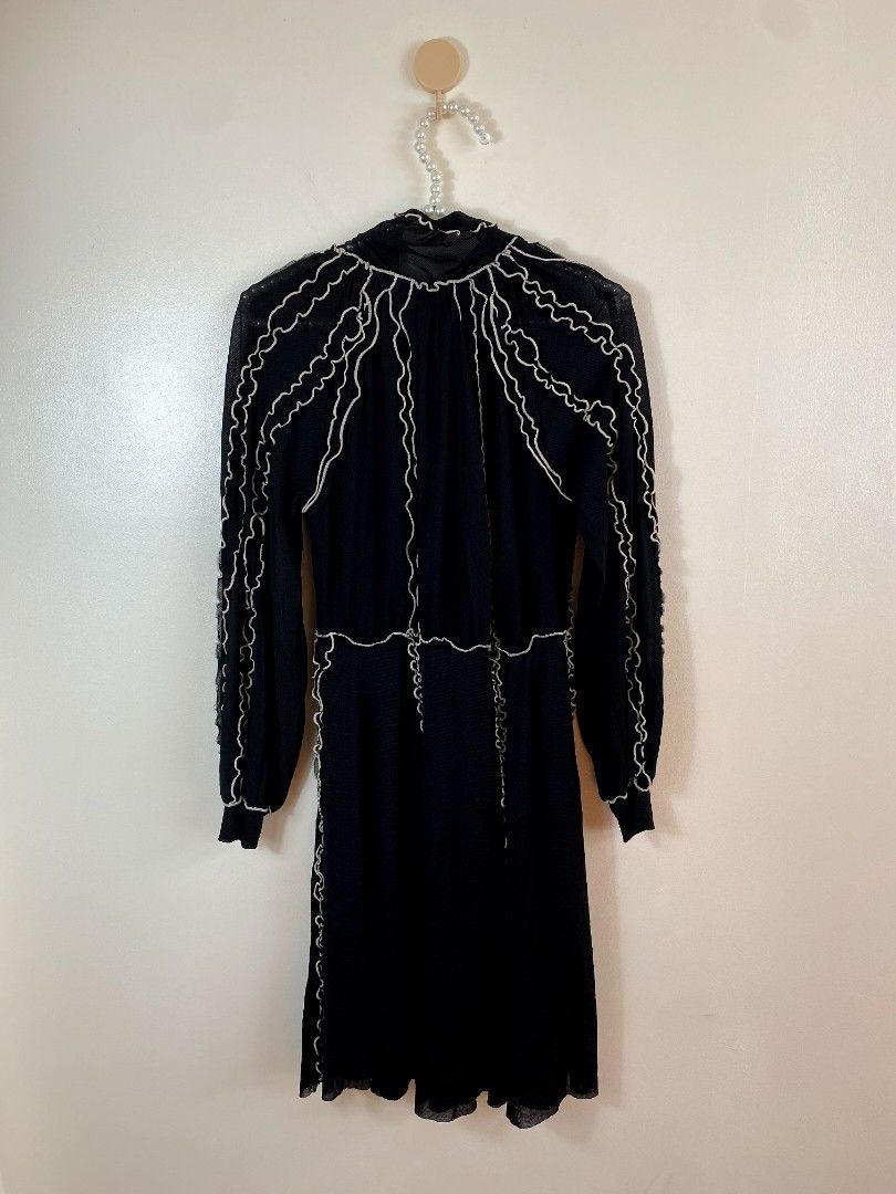 Vivienne Tam - Ruffle Netting Merrow - Stiching Dress, Women's Fashion ...