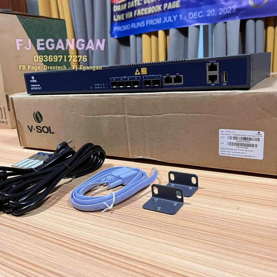 Vsol V1600G0-B-2AC GPON OLT 4-Port with 4 C++++ 9dbm SFP Modules, Computers & Tech, Parts ...