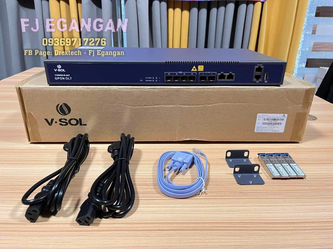 Vsol V1600G0-B-2AC GPON OLT 4-Port with 4 C++++ 9dbm SFP Modules ...