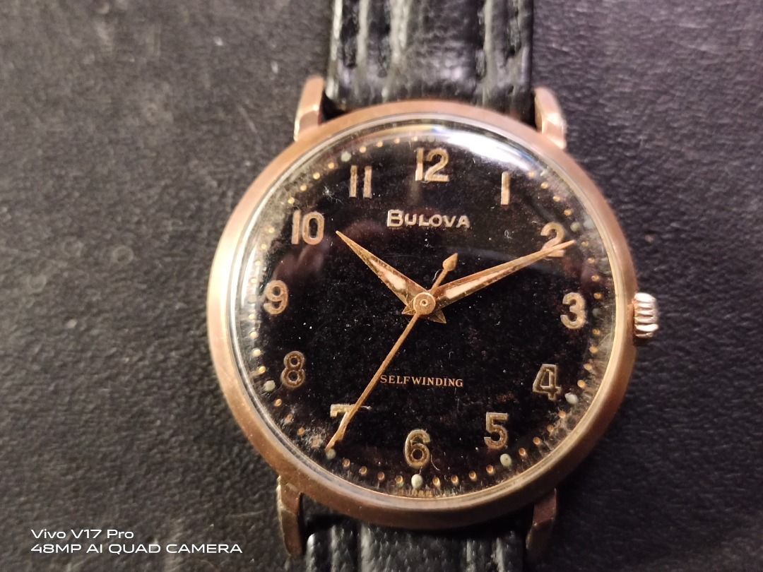 Vtg Bulova(Auto)10KT RGP Bezel Mechanical Watch, Men's Fashion, Watches & Accessories, Watches ...
