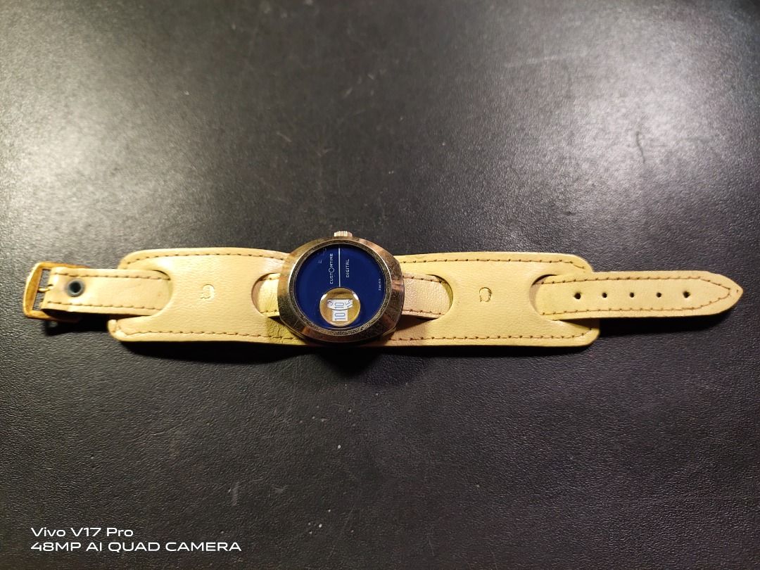 Vtg Customtime Jump Hour Mechanical Hand-Winding Watch, Men's Fashion ...