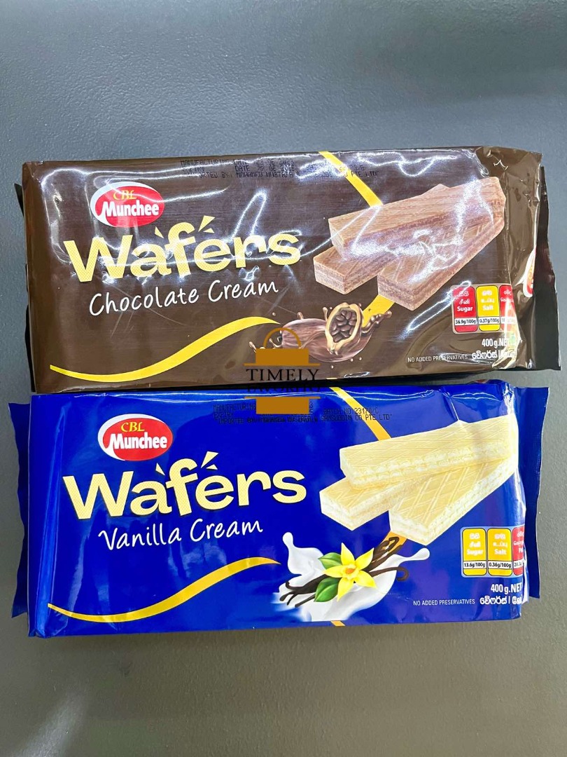 Wafers Chocolate/Vanilla Cream 400g, Food & Drinks, Packaged & Instant ...