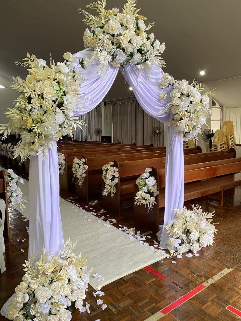 Wedding ceremony setup pakej perkahwinan pelamin garden theme church ...