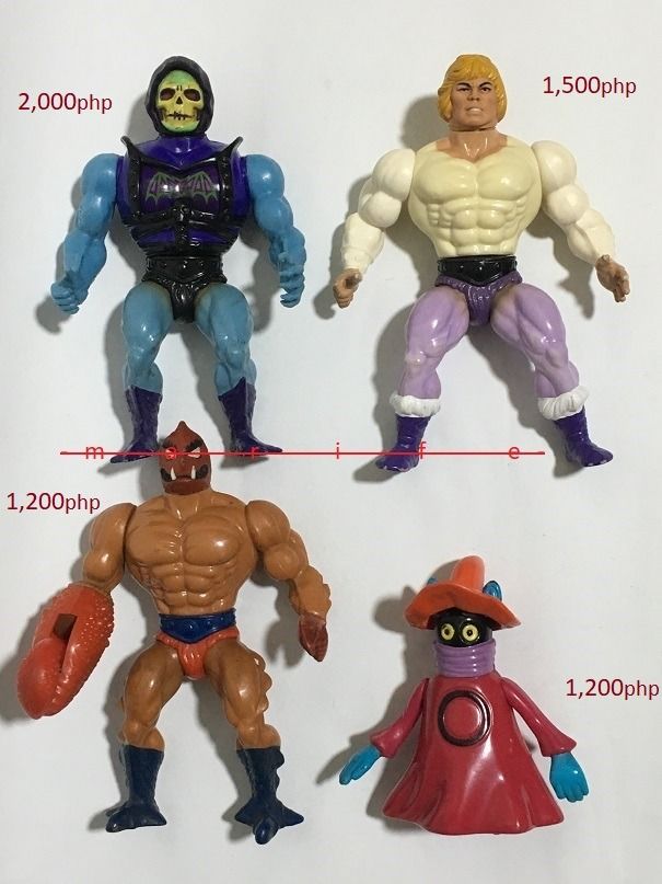 1980's Skeletor VS He-man Merman Masters of the Universe MOTU Mattel ...