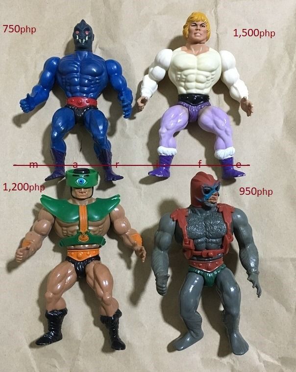 1980's Skeletor VS He-man Merman Masters of the Universe MOTU Mattel ...