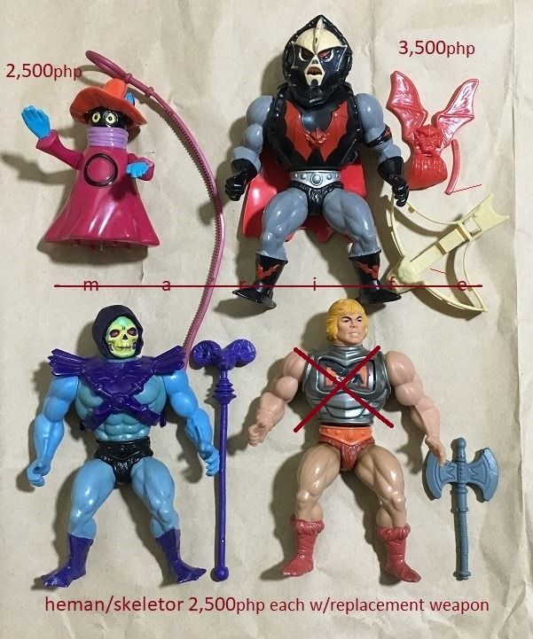 1980's Skeletor VS He-man Merman Masters of the Universe MOTU Mattel ...