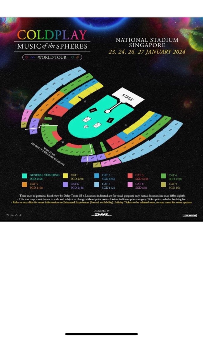 1 x Coldplay 23rd Jan Standing, Tickets & Vouchers, Event Tickets on ...