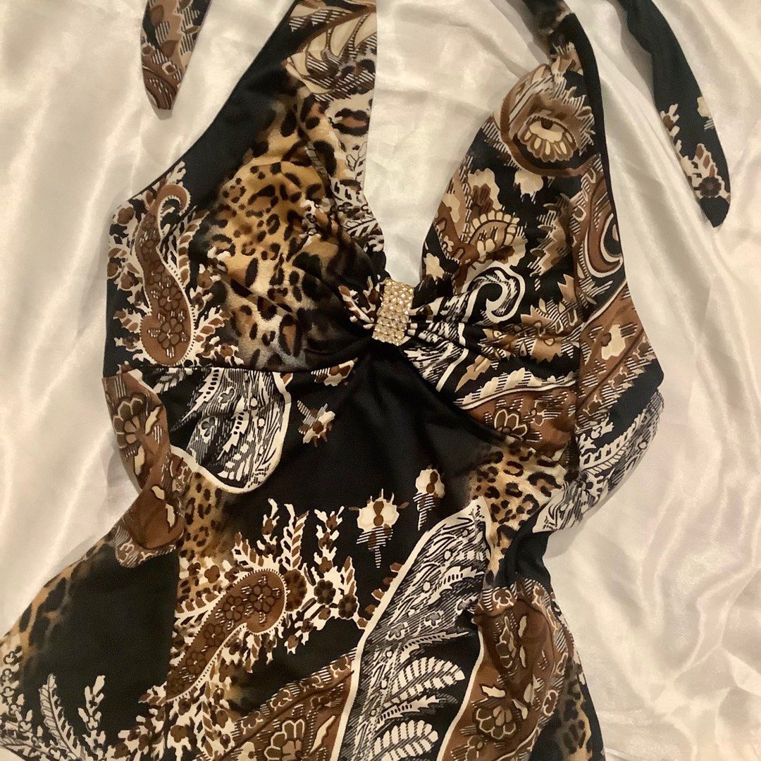 90’s Vintage italian style halter top, Women's Fashion, Tops ...