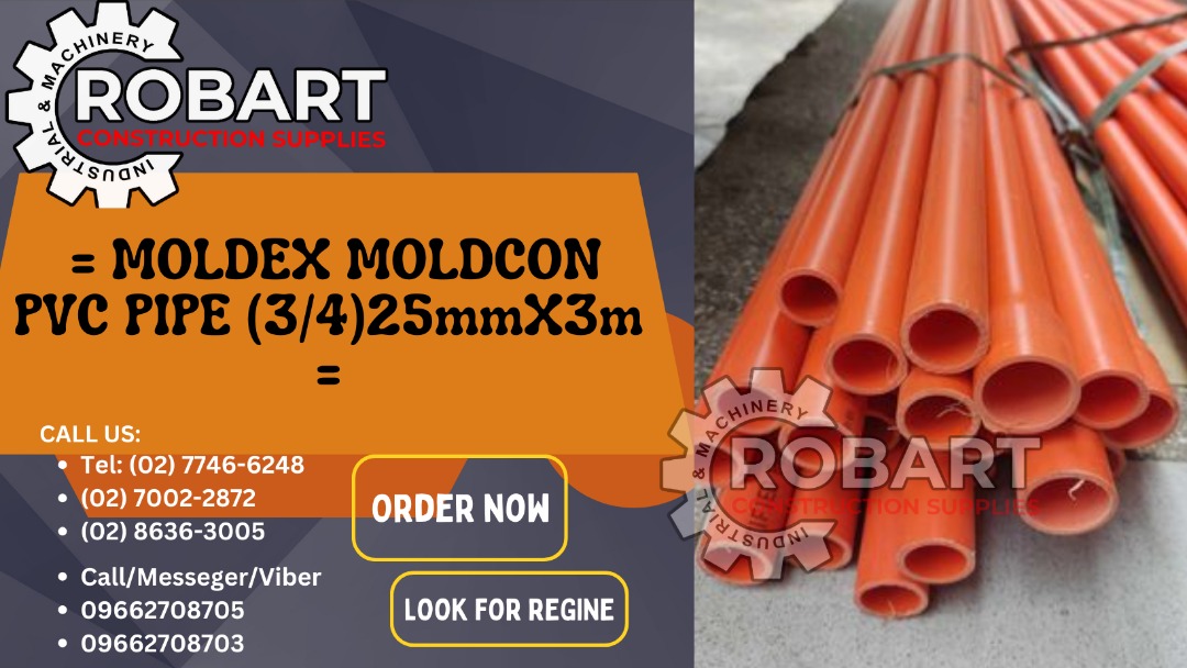 = MOLDEX MOLDCON PVC PIPE (3/4)25mmX3m =, Commercial & Industrial ...