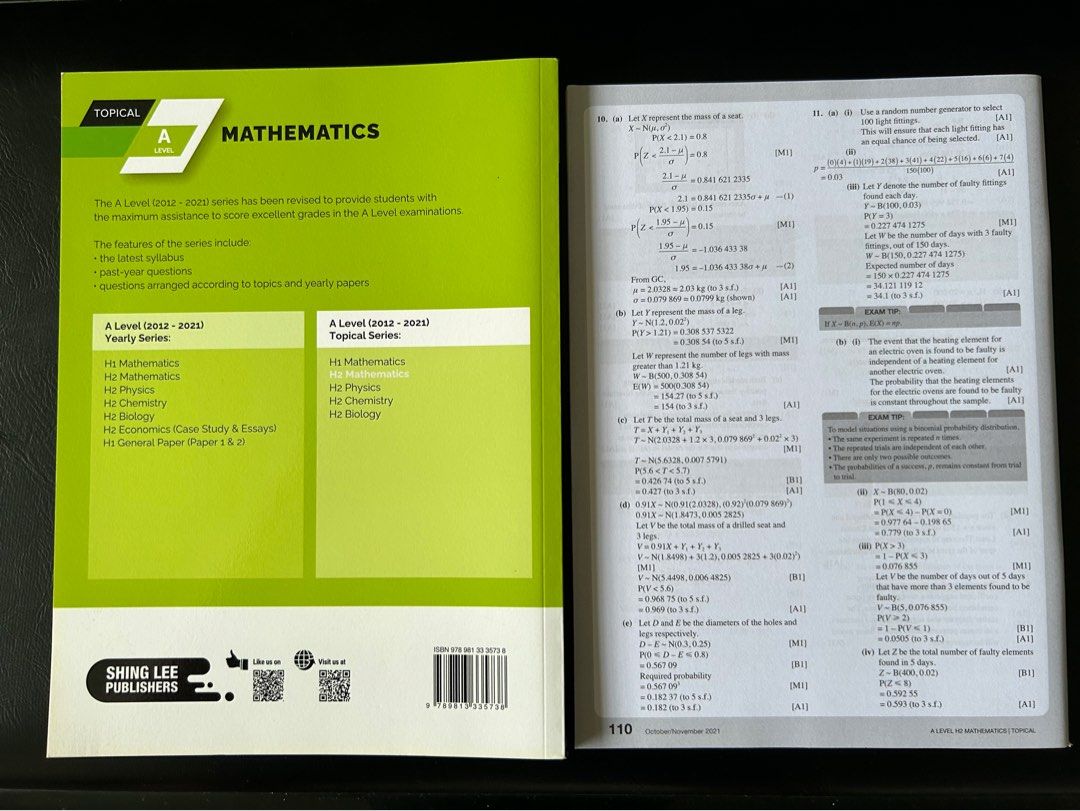 A level H2 Mathematics with answer keys!, Hobbies & Toys, Books ...