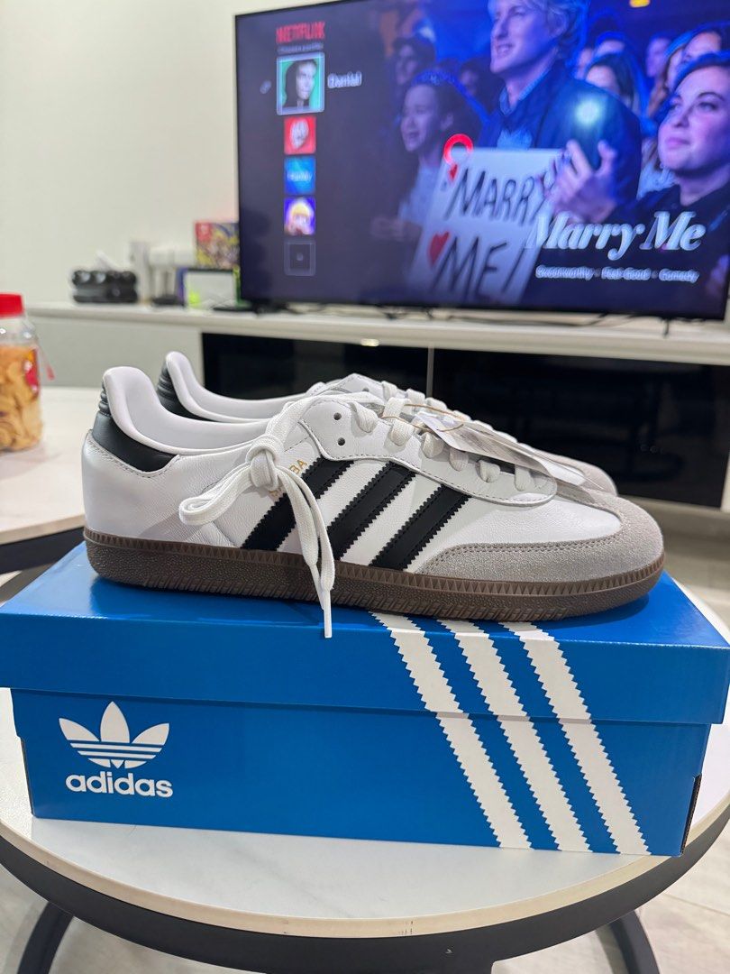 Adidas Samba OG White, Men's Fashion, Footwear, Sneakers on Carousell