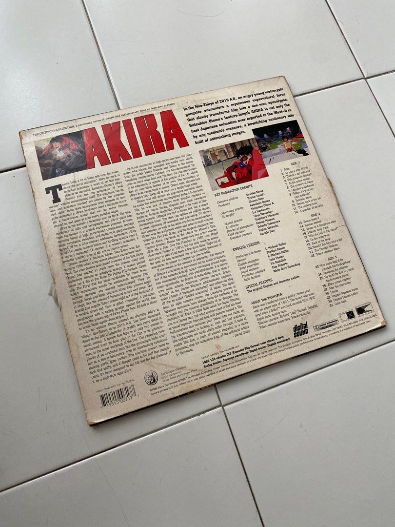 AKIRA - The Criterion Collection Laserdisc, Hobbies & Toys, Music ...