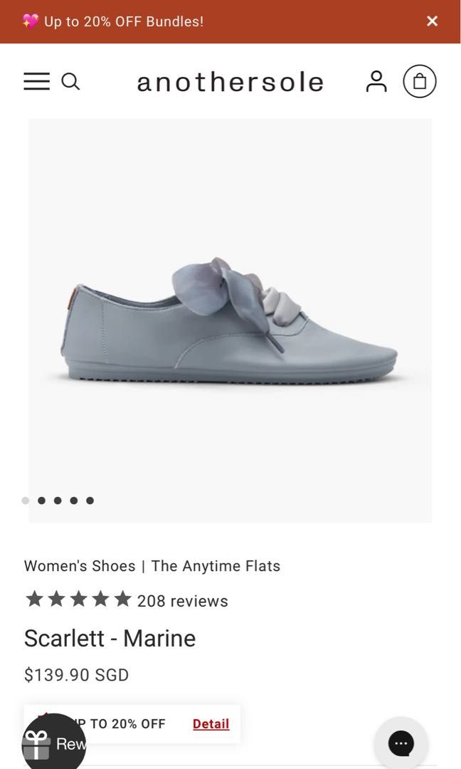 Anothersole Scarlett in Marine colour, Women's Fashion, Footwear, Flats ...