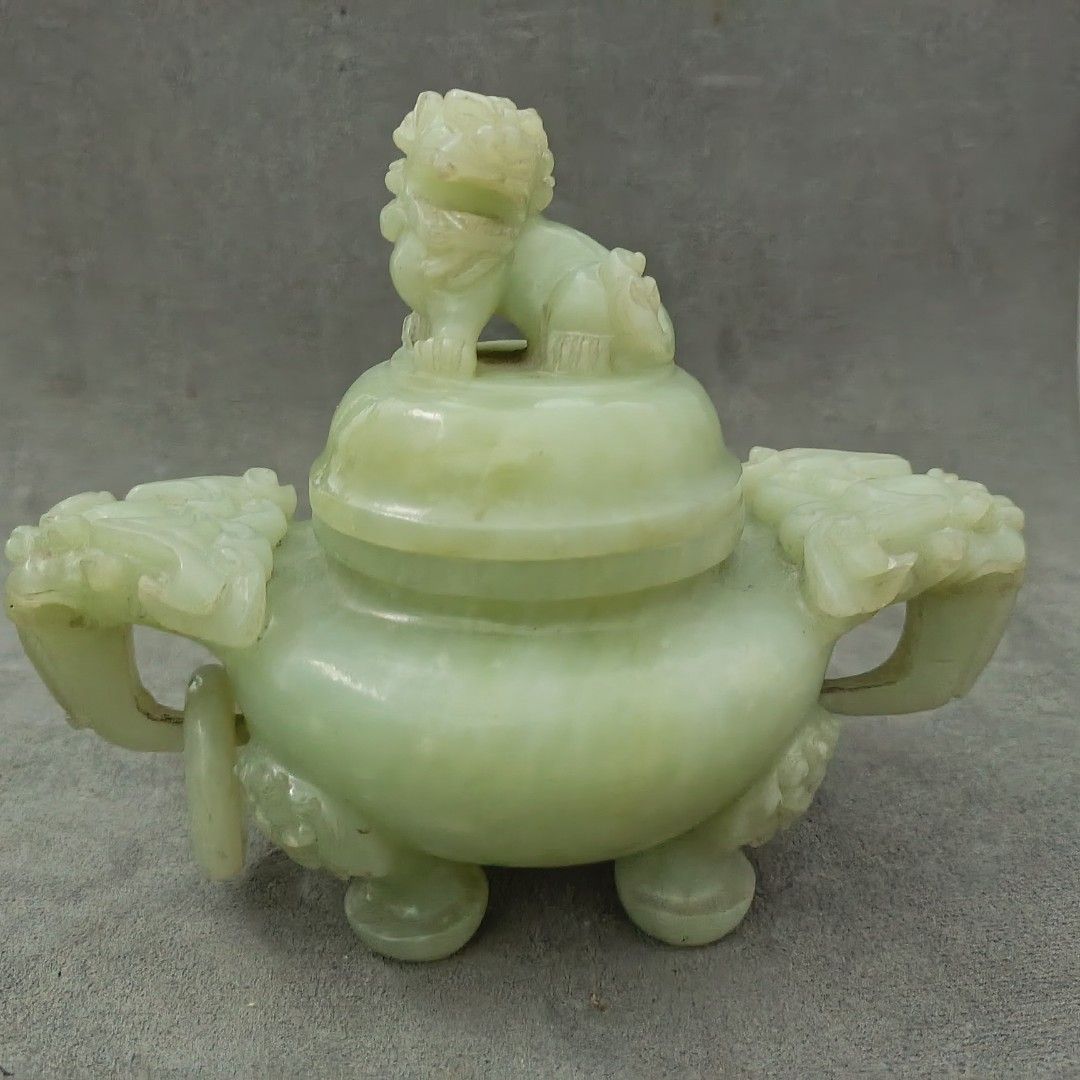 Antique Jade Fu Dog Lion censer, Hobbies & Toys, Memorabilia ...