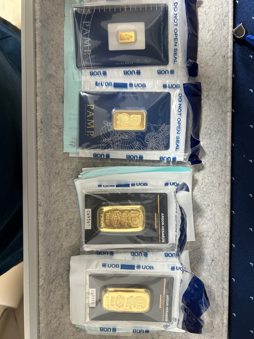 UOB receipt Argor-heraeus 100g and Sealed gold bar, Hobbies & Toys ...