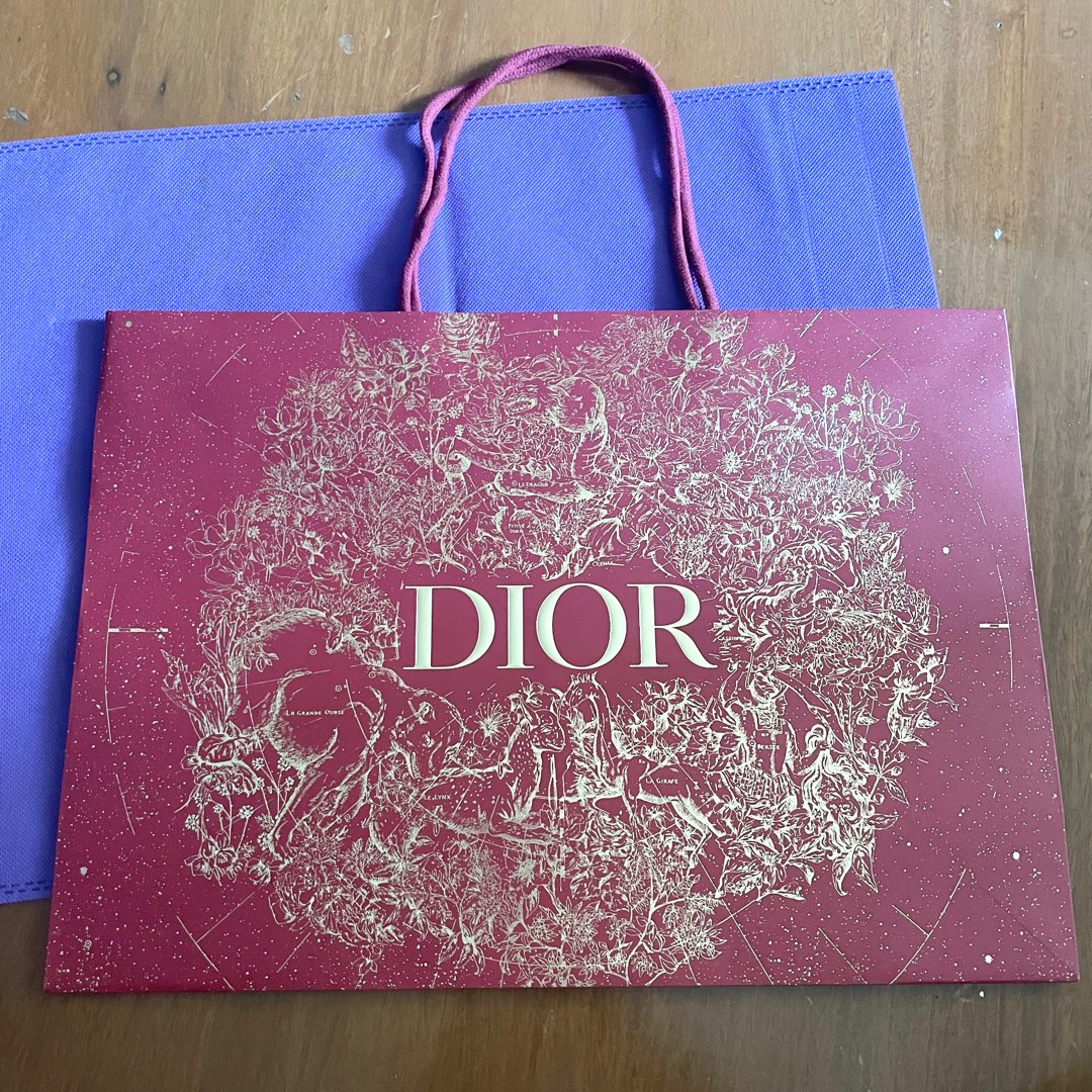 AUTHENTIC Large Dior Red limited edition gift bag paperbag paper bag ...