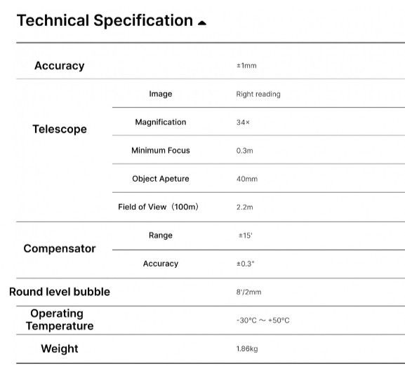 Auto level Alpha Li, Commercial & Industrial, Construction Tools ...