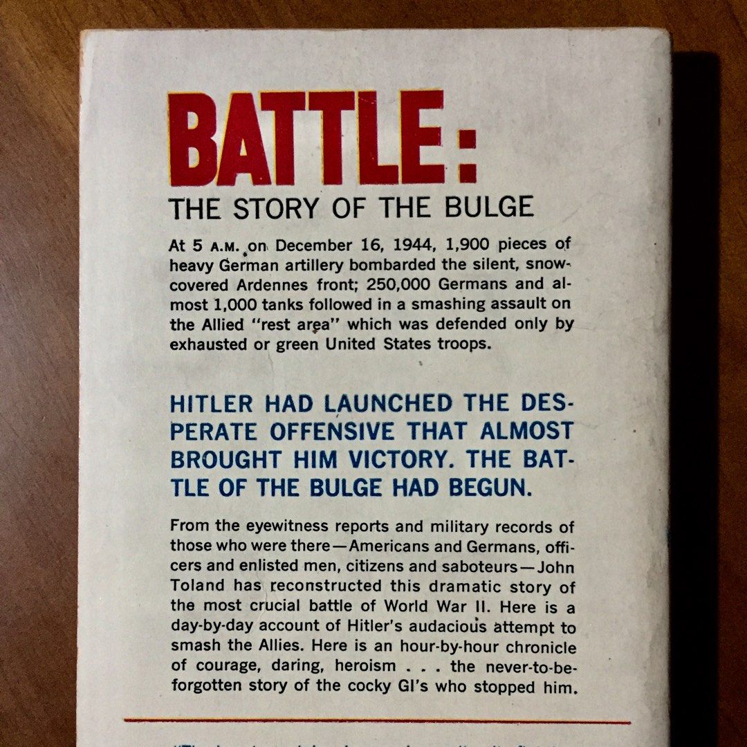 Battle by John Toland (The Story of the Bulge / Vintage / Unabridged ...