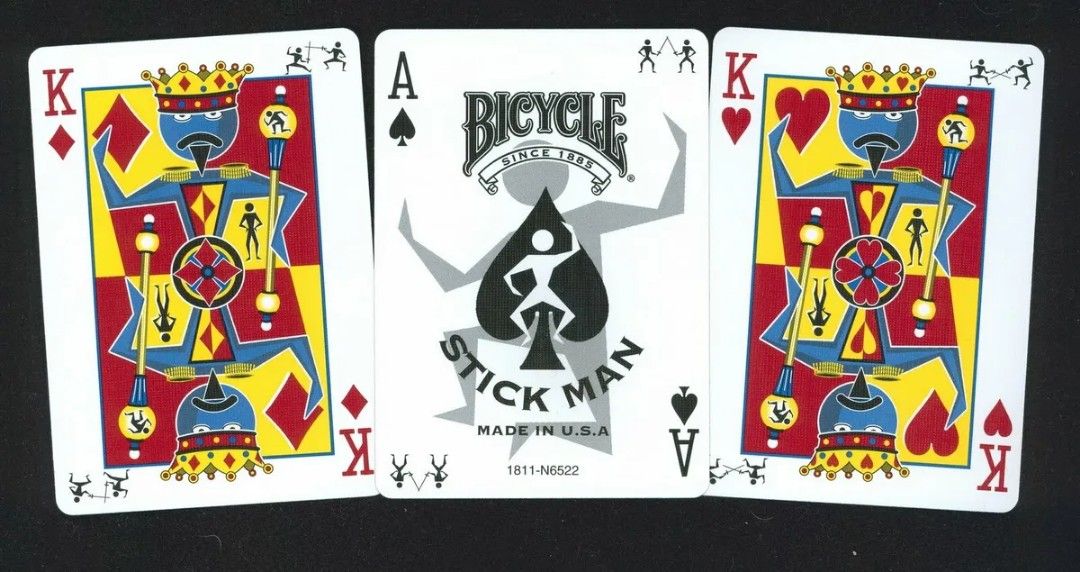 BNIP Bicycle stick man card, Hobbies & Toys, Toys & Games on Carousell