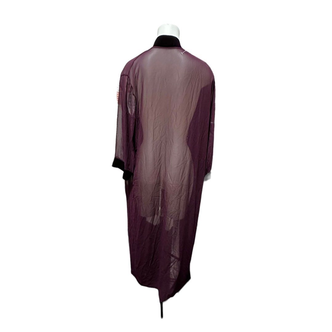 BRAND NEW see through robe long silkrobe gamuza dark violet, Women's ...
