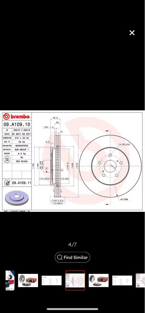 Brembo ACU 30 harrier / Lexus, Car Accessories, Accessories on Carousell