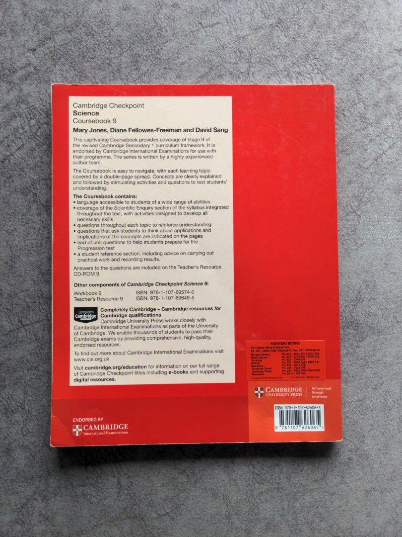 Cambridge Checkpoint Science Coursebook Grade 9, Hobbies & Toys, Books ...