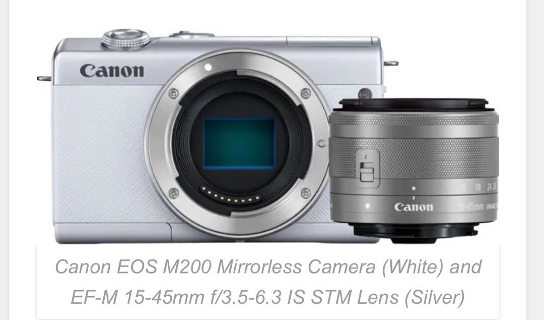 Canon EOS M200 (white color), Photography, Cameras on Carousell