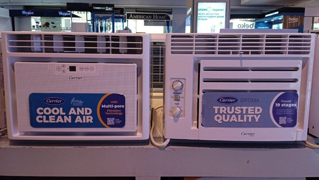 CARRIER WINDOW TYPE NON INVERTER AND INVERTER AIRCON, TV & Home ...