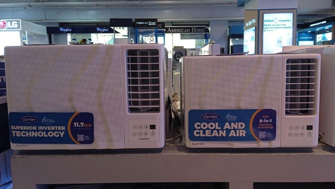 CARRIER WINDOW TYPE NON INVERTER AND INVERTER AIRCON, TV & Home ...