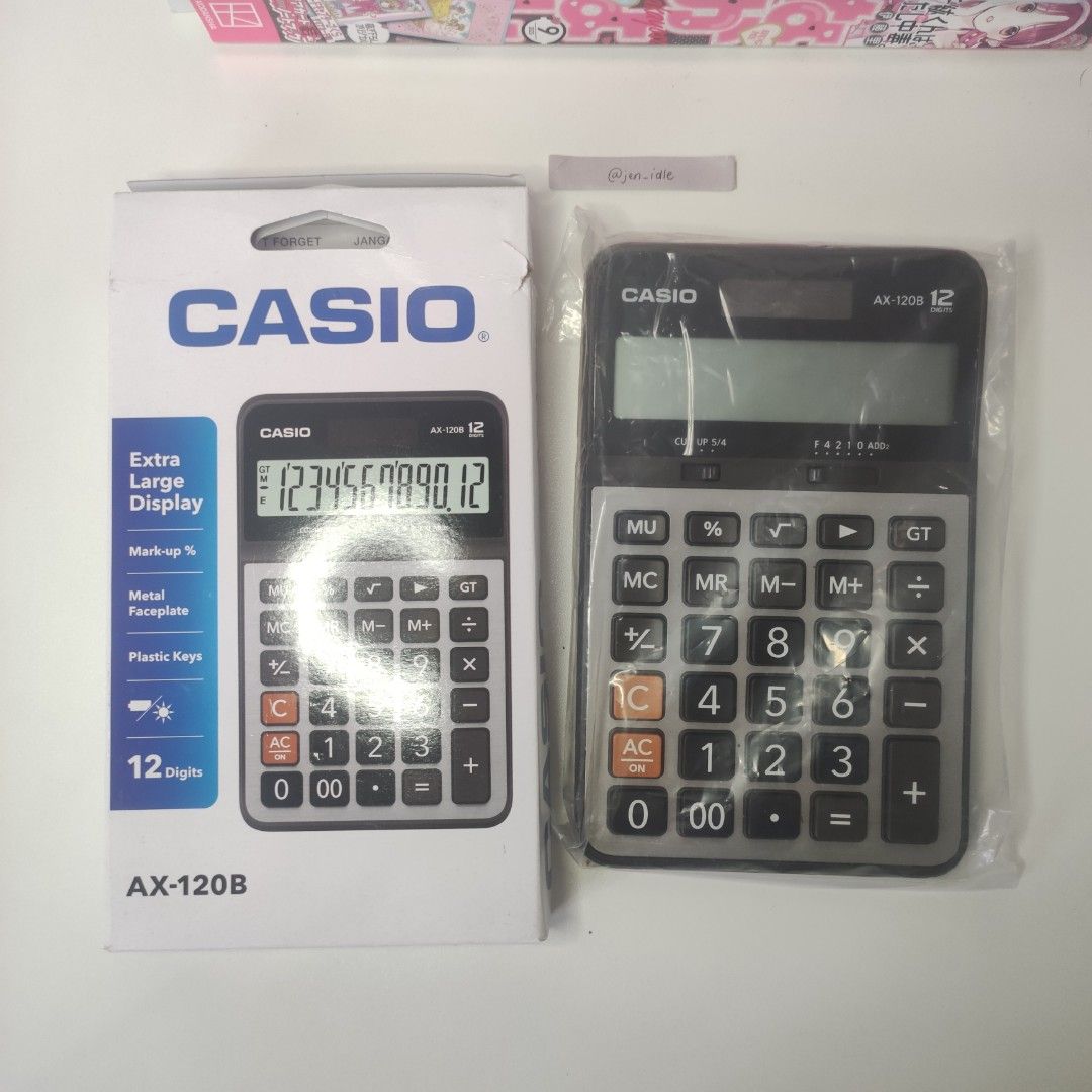casio ax-120b basic calculator, Computers & Tech, Office & Business Technology on Carousell