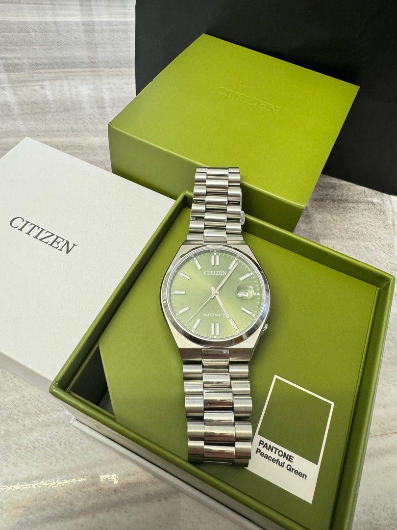 Citizen Watch Tsuyosa Peaceful Green, Men's Fashion, Watches ...