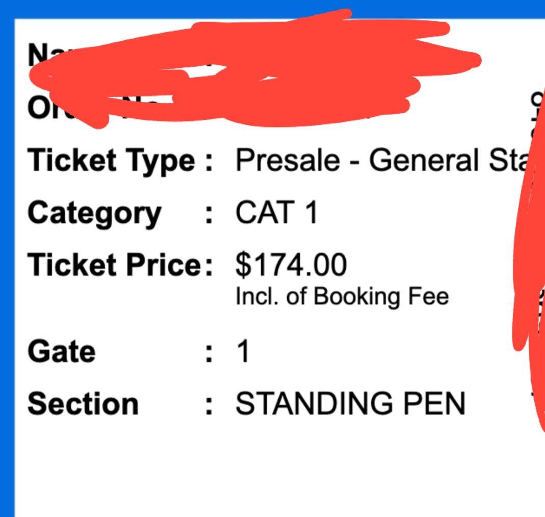 Coldplay 2024 General Standing ticket CAT 1, Tickets & Vouchers, Event ...