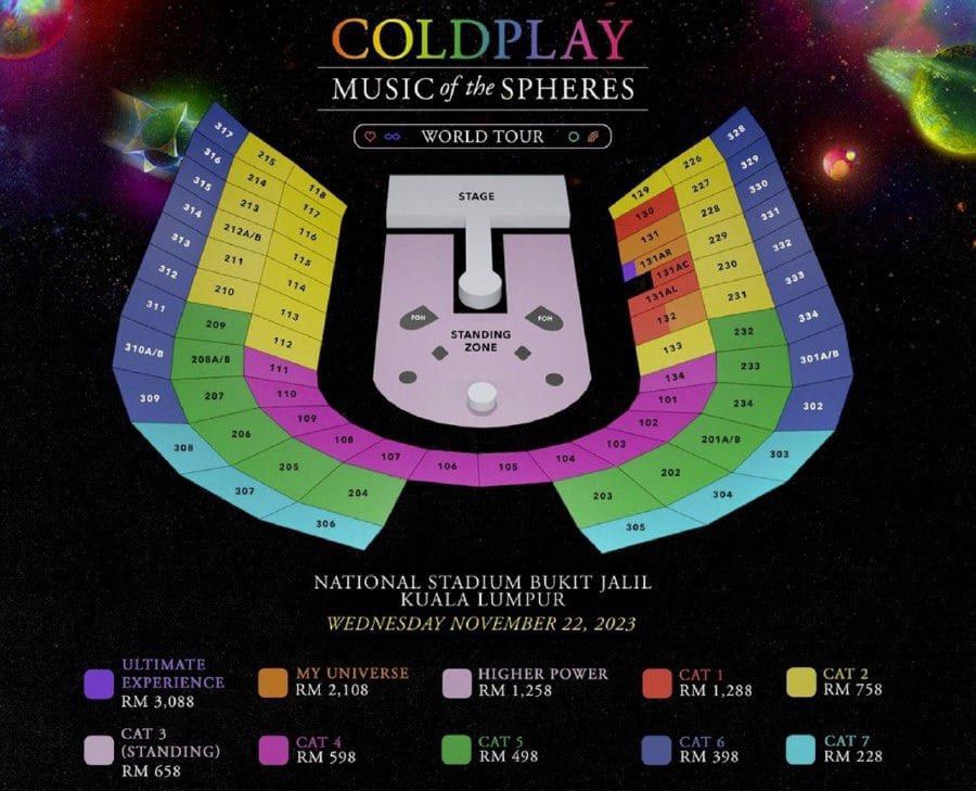 Coldplay Standing tickets 30th Gate 1, Tickets & Vouchers, Event ...