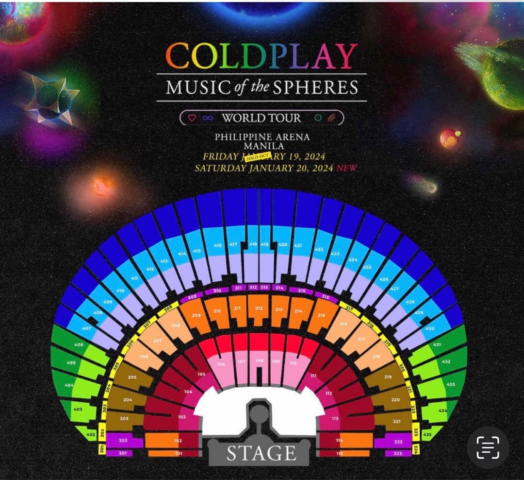 Coldplay Tickets Day 2 Supersolis, Tickets & Vouchers, Event Tickets on ...