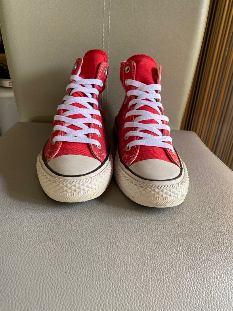 Converse Chuck Taylor high cut red, Men's Fashion, Footwear, Sneakers ...