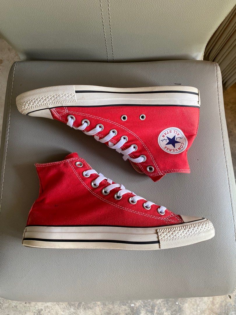 Converse Chuck Taylor high cut red, Men's Fashion, Footwear, Sneakers ...