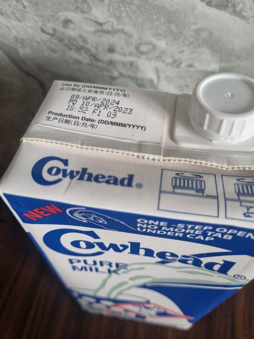 Cowhead UHT Pure milk Carton, Food & Drinks, Beverages on Carousell