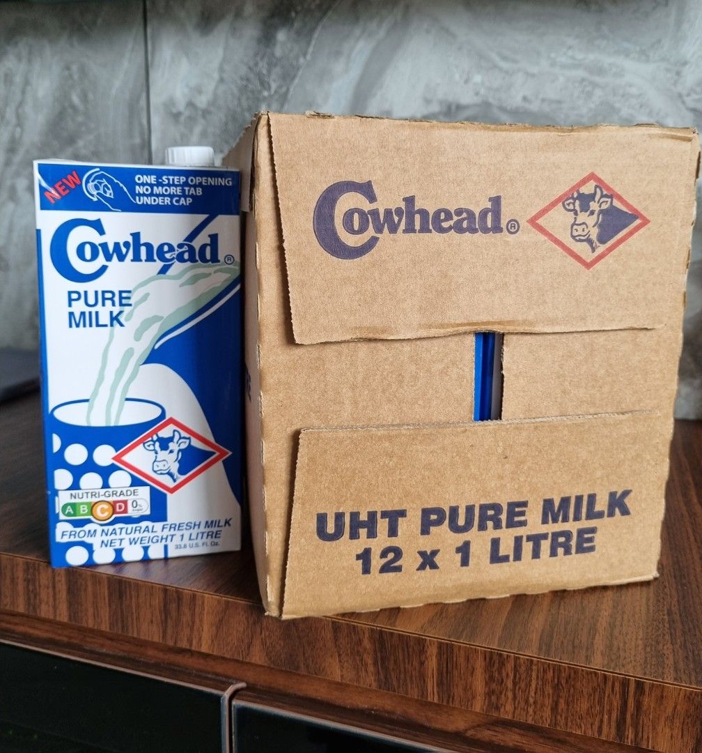 Cowhead UHT Pure milk Carton, Food & Drinks, Beverages on Carousell