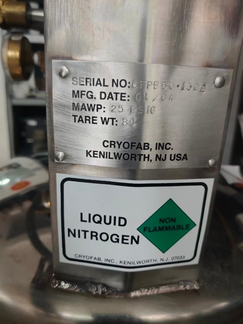 Cryofab CFP 50 CFPB50 Nitrogen Tank/ Cryogenic Tank for sale @ $1500 ...