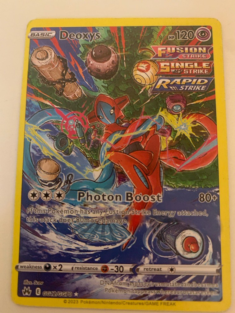 Deoxys Fusion strike Single strike Rapid strike super rare, Hobbies ...