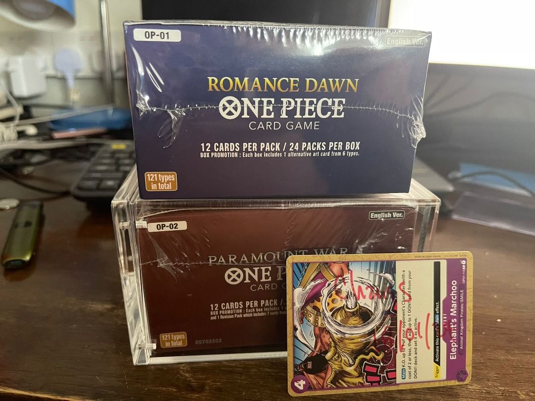 English Romance Dawn Booster Box (OP01)(White Bottom) and English ...