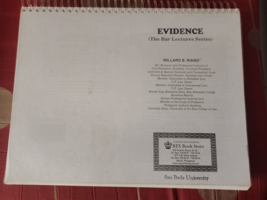 Evidence Book (Riano), Hobbies & Toys, Books & Magazines, Textbooks on ...