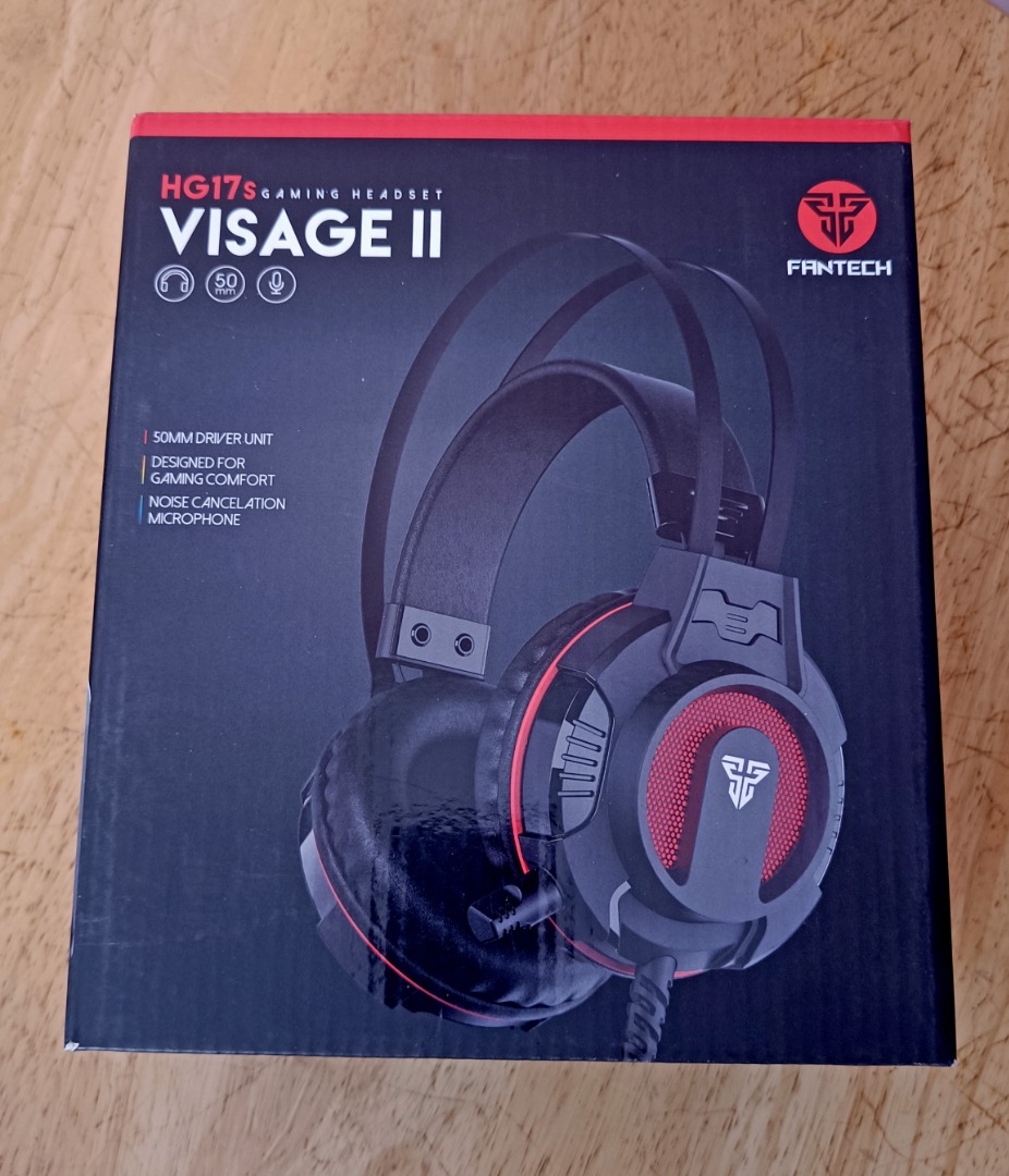 FANTECH HG17S Visage II RGB Gaming Headset Headphones with Noise Cancelling mic, Audio ...