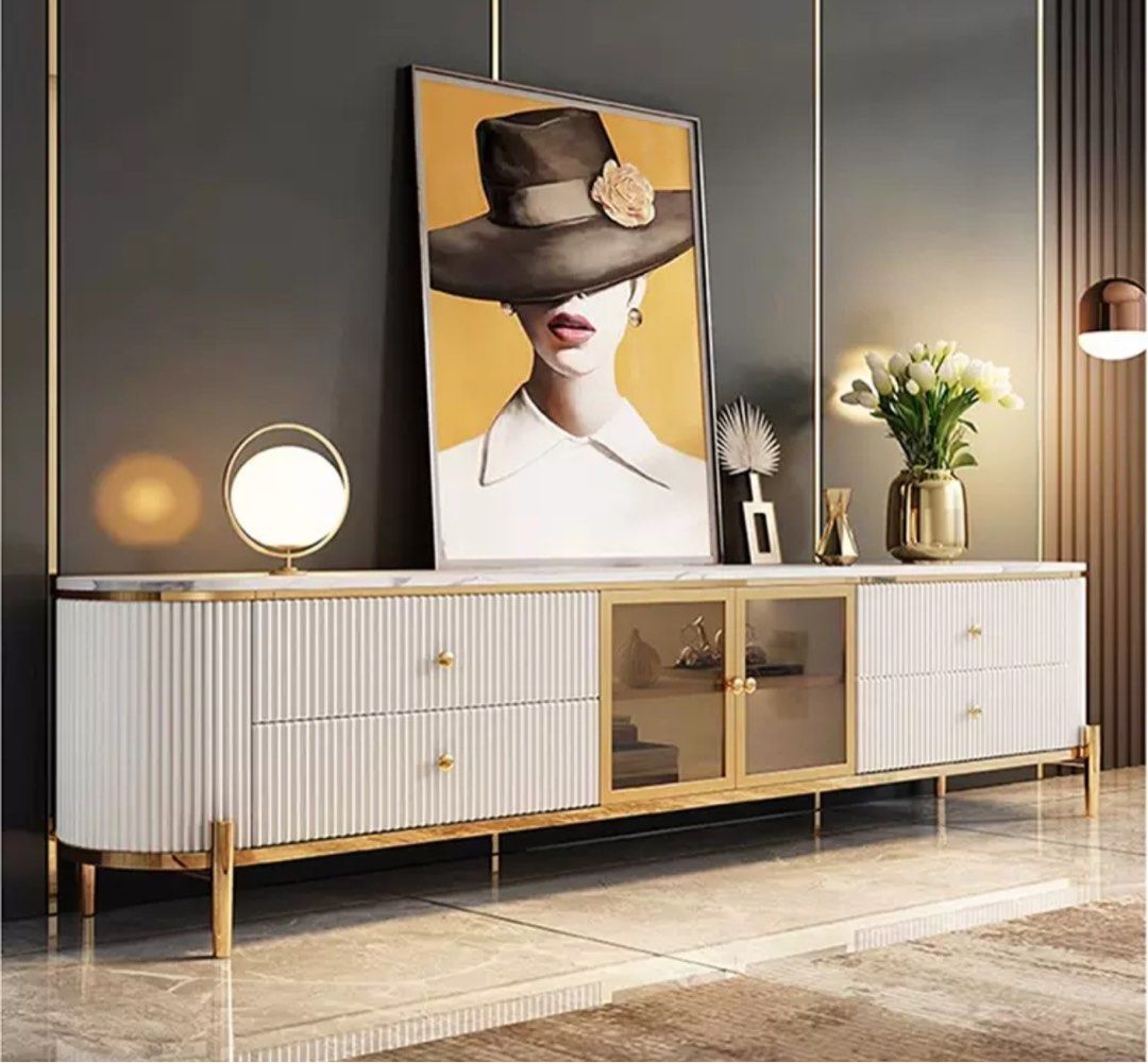 FERIES Modern Luxury TV Console, Furniture & Home Living, Furniture, TV ...