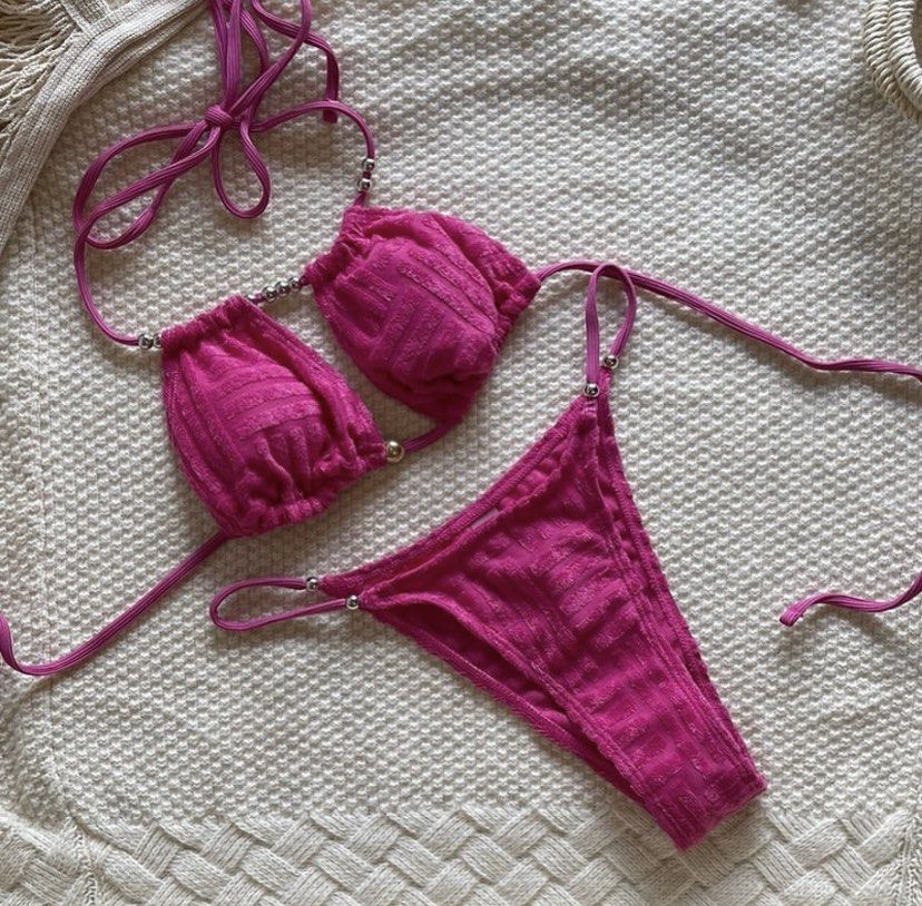 Fuchsia bikini, Women's Fashion, Swimwear, Bikinis & Swimsuits on Carousell