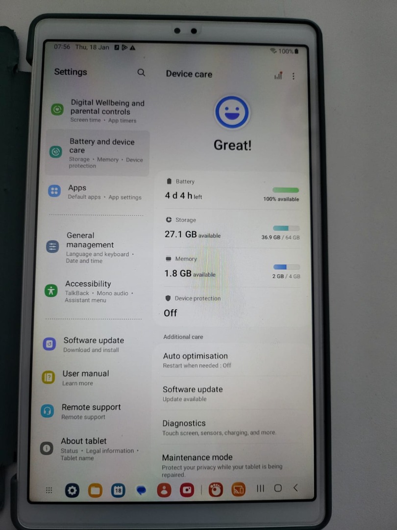 Galaxy Tab A7 LTE Silver 64GB, Mobile Phones & Gadgets, Tablets, Android on Carousell