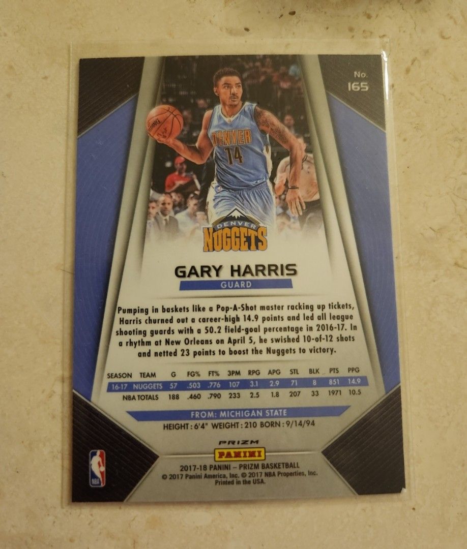 Gary Harris Prizm (silver) NBA Cards for Sale, Hobbies & Toys, Toys ...