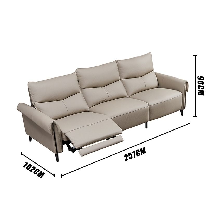 Genuine Leather Sofa 1Seater electric extension Sofa 40D sponge density ...