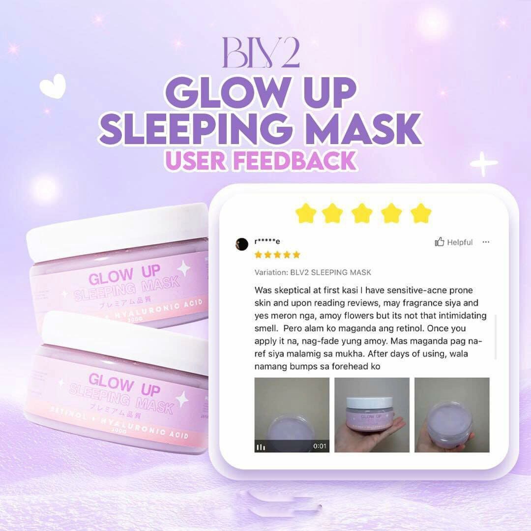 Glow Up Sleeping Mask blv2, Beauty & Personal Care, Face, Face Care on ...