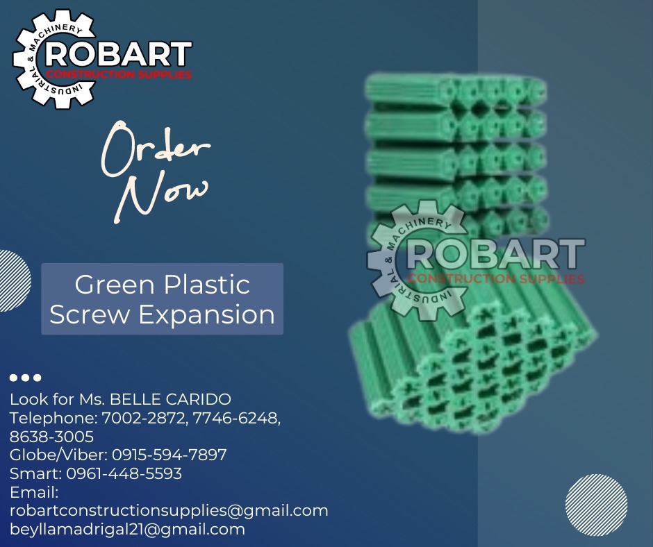 Green Plastic Screw Expansion, Commercial & Industrial, Construction ...